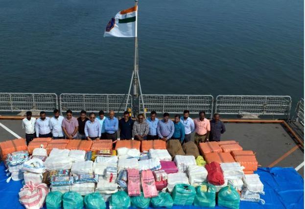 Indian Navy And Ncb Intercept Vessel Carrying Drugs Weighing Over 3 000